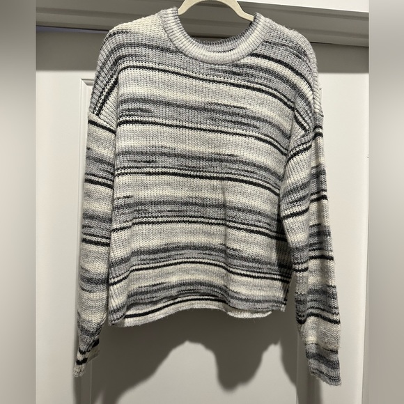 a.n.a | Sweaters | Womens Grey Striped Sweater | Poshmark